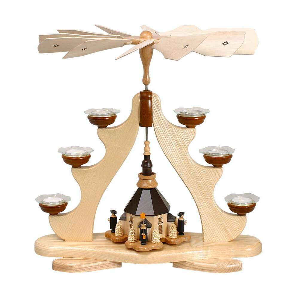 Pyramide von Zeidler mit großer Seiffener Kirche - Holzkunst aus dem ...